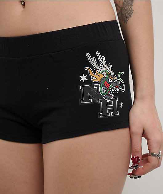 Ninth Hall Mimi Dragon Black Lounge Shorts | Zumiez