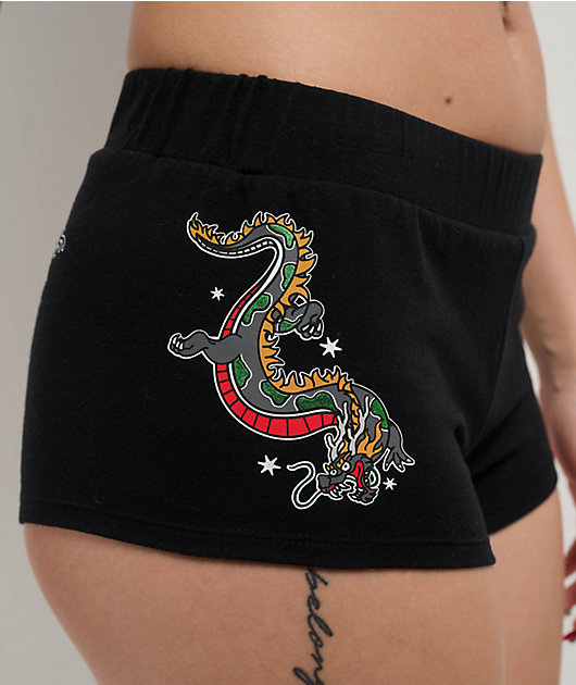 Ninth Hall Mimi Dragon Black Lounge Shorts | Zumiez