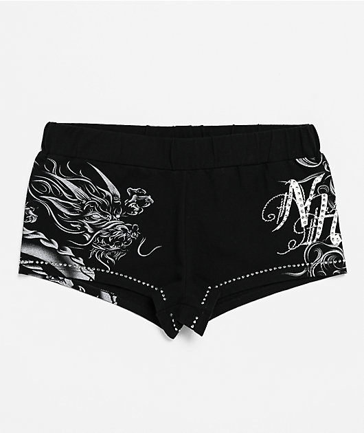 Ninth Hall Mimi Shadow Dragon Black Micro Shorts | Zumiez
