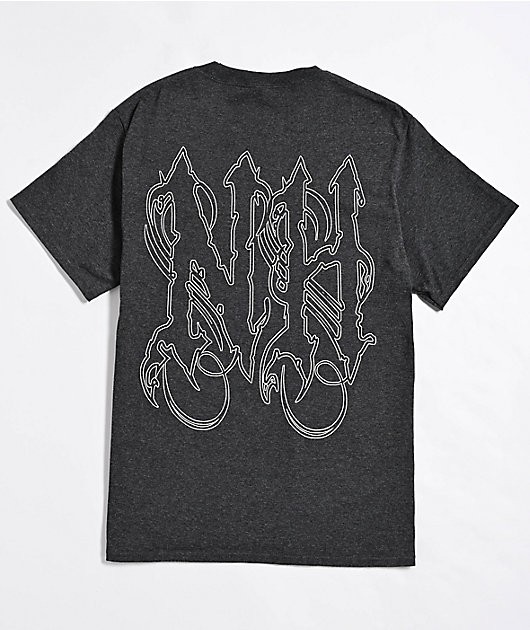 Ninth Hall Prey Charcoal T-Shirt | Zumiez