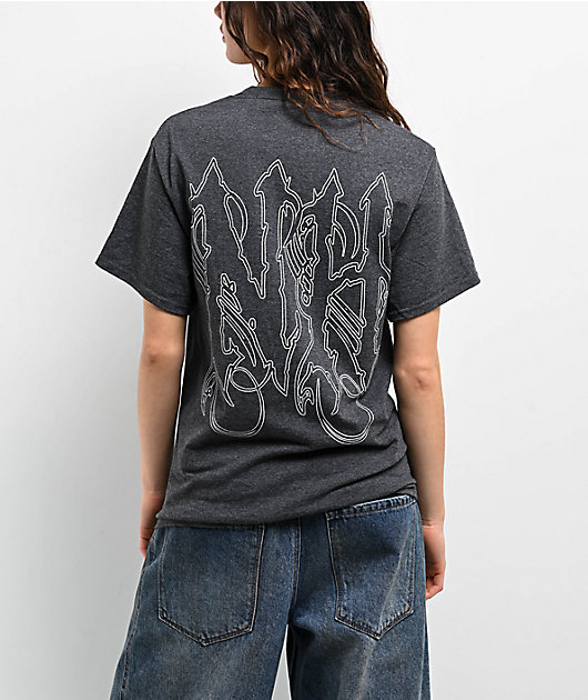 Ninth Hall Prey Charcoal T-Shirt | Zumiez