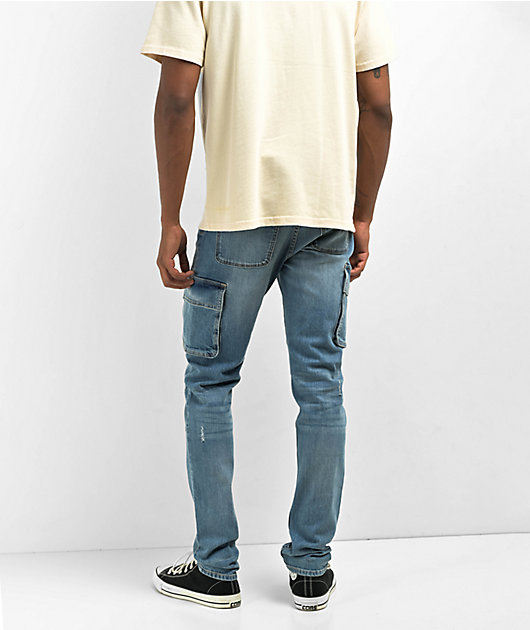 Ninth Hall Rogue Light Blue Cargo Jeans | Zumiez