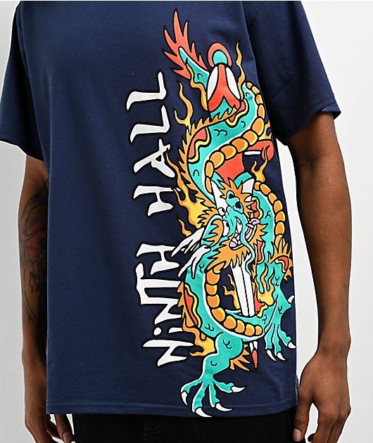 Ninth Hall Sworded Dragon Navy T-Shirt | Zumiez
