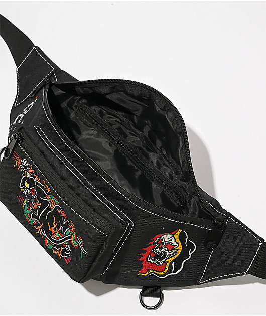 Ninth Hall Tatted Black Fanny Pack | Zumiez
