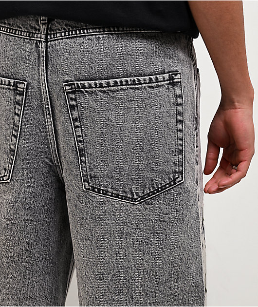 Ninth Hall Waylay Dragon Grey Wash Denim Shorts | Zumiez