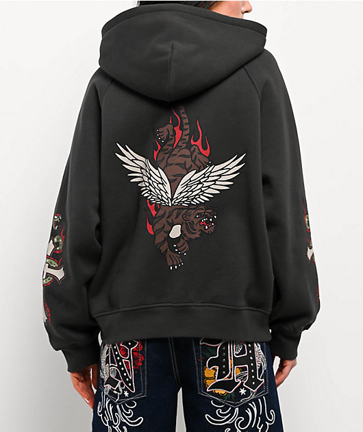 Ninth Hall Wichita Raglan Black Hoodie | Zumiez