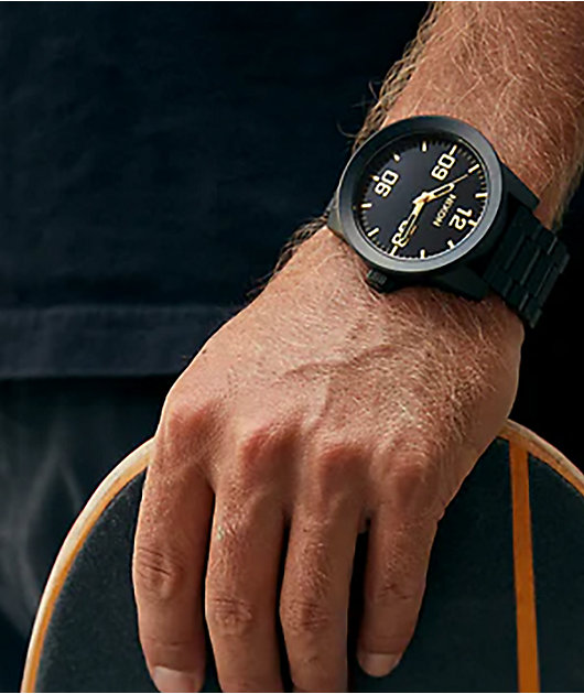 Nixon Corporal Stainless Steel Black Analog Watch | Zumiez