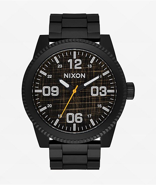 Nixon Corporal Stainless Steel Black Analog Watch | Zumiez