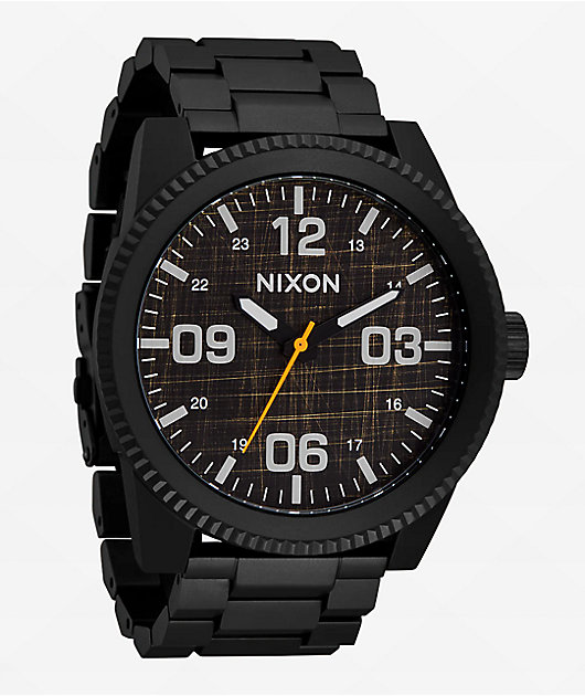 Nixon Corporal Stainless Steel Black Analog Watch | Zumiez