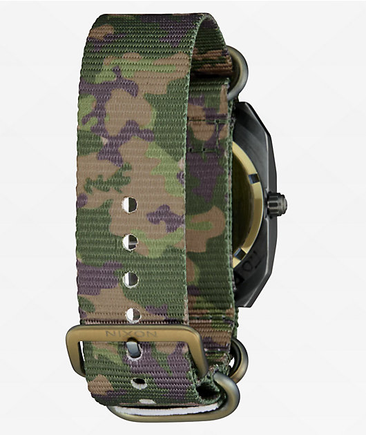 Nixon The Scout Dark Olive & Camo Analog Watch | Zumiez