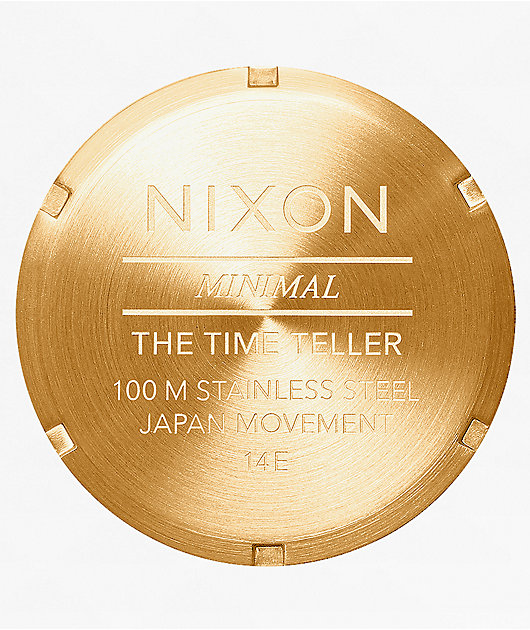 Nixon Time Teller Dim Gold & Vintage White Analog Watch | Zumiez
