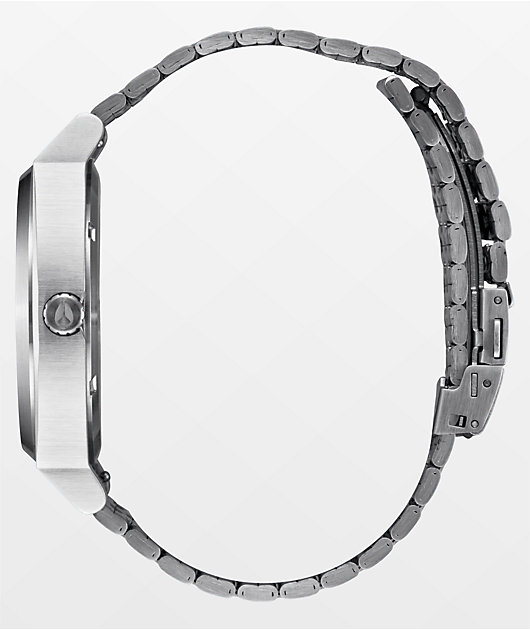 Nixon Time Teller Solar Silver & Jade Sunray Analog Watch | Zumiez