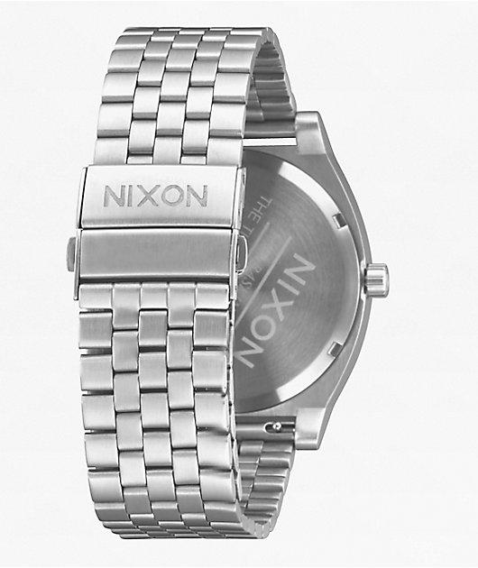 Nixon Time Teller Solar Silver & White Lume Analog Watch | Zumiez
