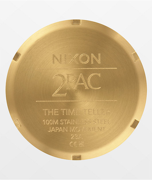 Nixon x 2PAC Rose Time Teller Gold & Black Analog Watch | Zumiez