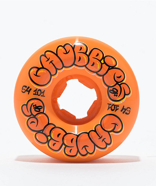 OJ Team Elite Throw Ups Chubbies 54mm 101a Citrus Skateboard Wheels ...