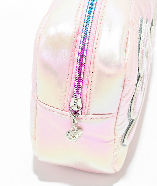 OMG Accessories Stuff Quilted Metallic Pink Pouch | Zumiez