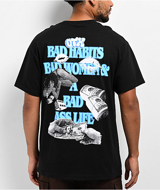 OTX BOYZ Bad Habits 2 Black T-Shirt | Zumiez