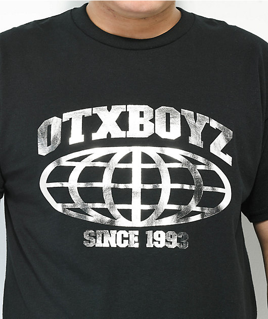 OTX BOYZ Globe Foil Black T-Shirt | Zumiez