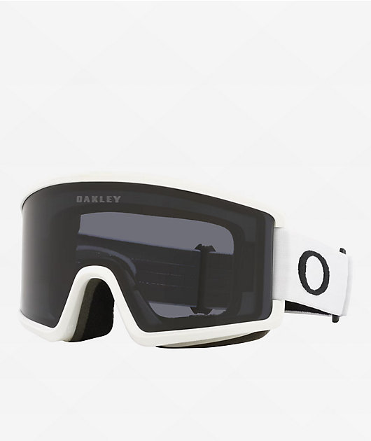 Oakley Target Line L Matte White & Prizm Dark Grey Snowboard Goggles ...
