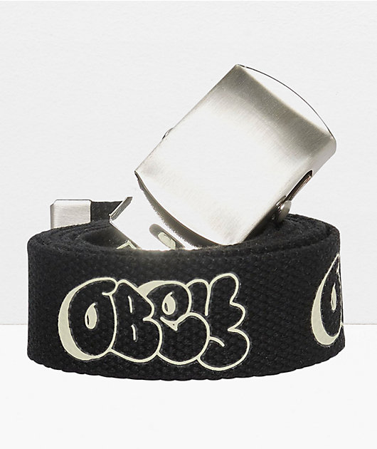 Obey Graffiti Black Web Belt | Zumiez
