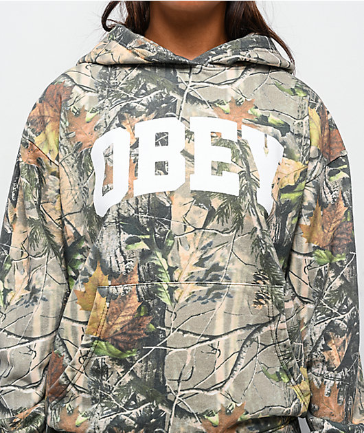 Obey Leaf Collegiate Camo Hoodie | Zumiez