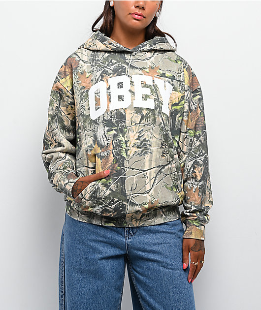 Obey Leaf Collegiate Camo Hoodie | Zumiez