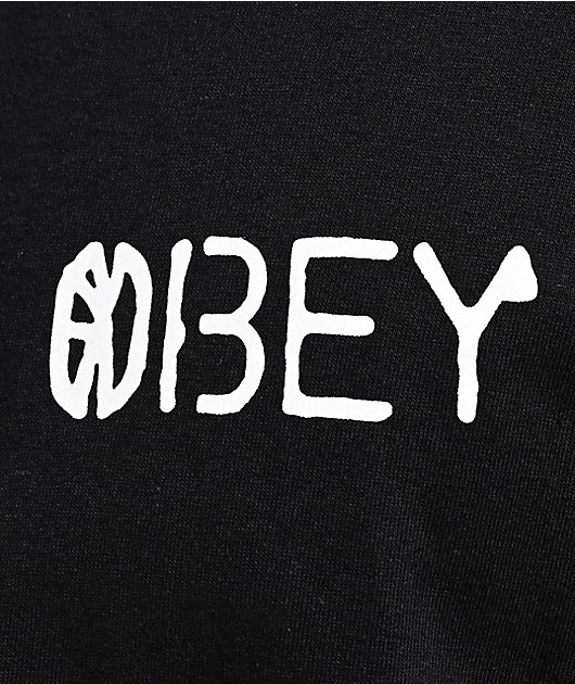 Obey No Free Lunch Black T-Shirt | Zumiez