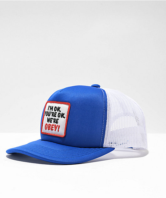Obey Okay Blue Trucker Hat | Zumiez