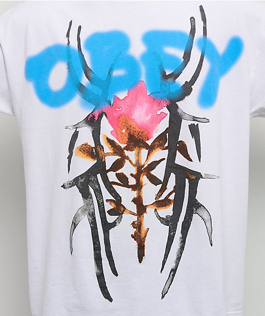 Obey Rose White T-Shirt | Zumiez