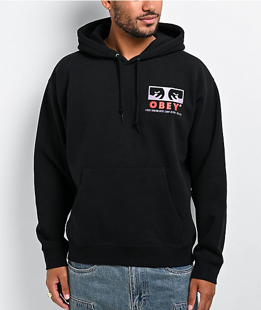 Obey Subvert Black Hoodie | Zumiez