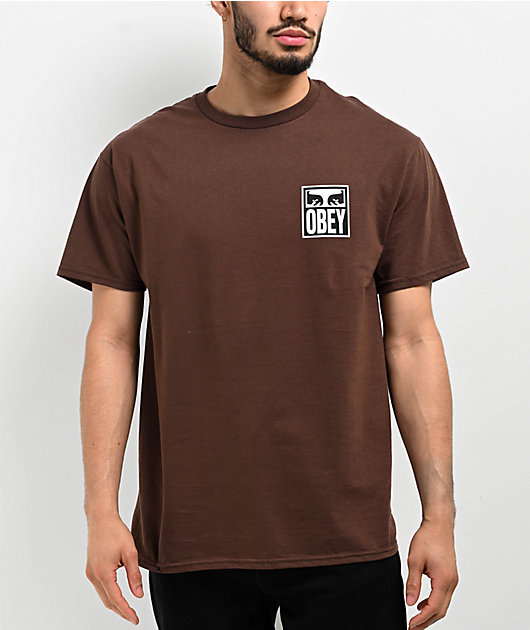Obey Vision Of Obey Brown T-Shirt | Zumiez