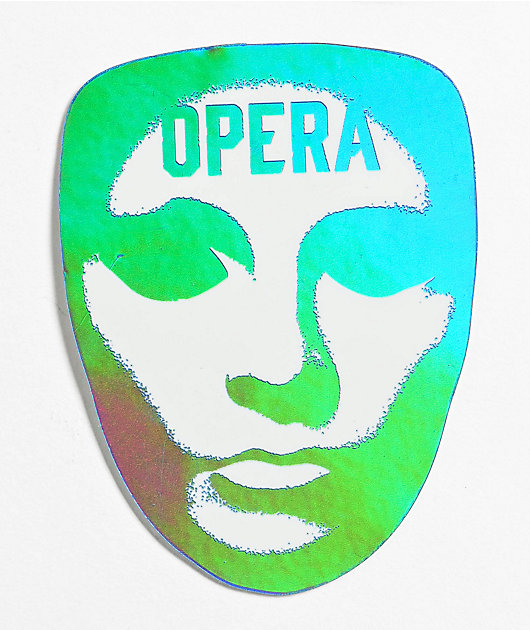 Opera Mask Foil Sticker | Zumiez
