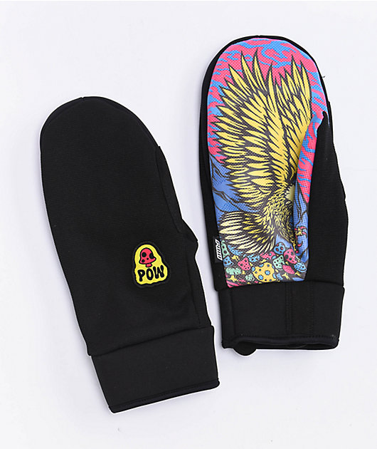 POW Every Day Jade Eagle Black Snowboard Mittens | Zumiez