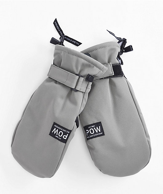 POW XG Mid Grey Snowboard Mittens | Zumiez