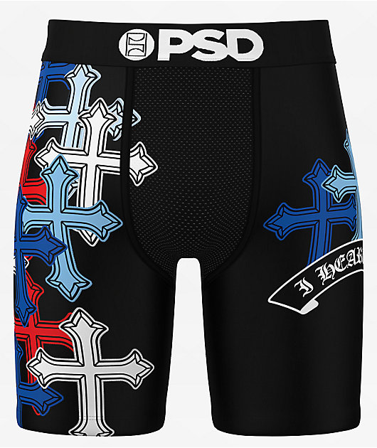 PSD Cool Hearts Black Boxer Briefs | Zumiez