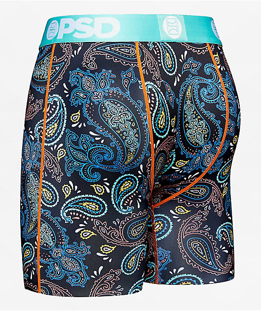 PSD Paisley Park Blue Boxer Briefs | Zumiez