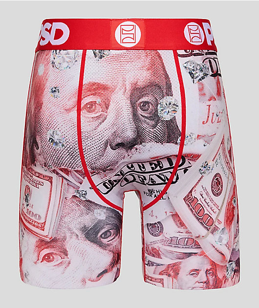 PSD Red Hunneds Boxer Briefs | Zumiez