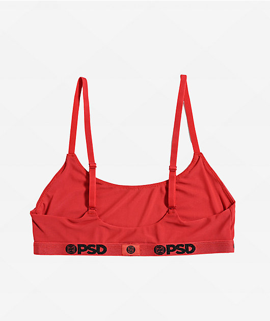 PSD Solid Mesh Red Bralette | Zumiez