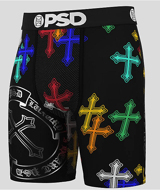 PSD Steel Hearts Black Boxer Briefs | Zumiez