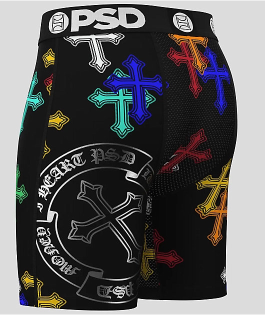 PSD Steel Hearts Black Boxer Briefs | Zumiez