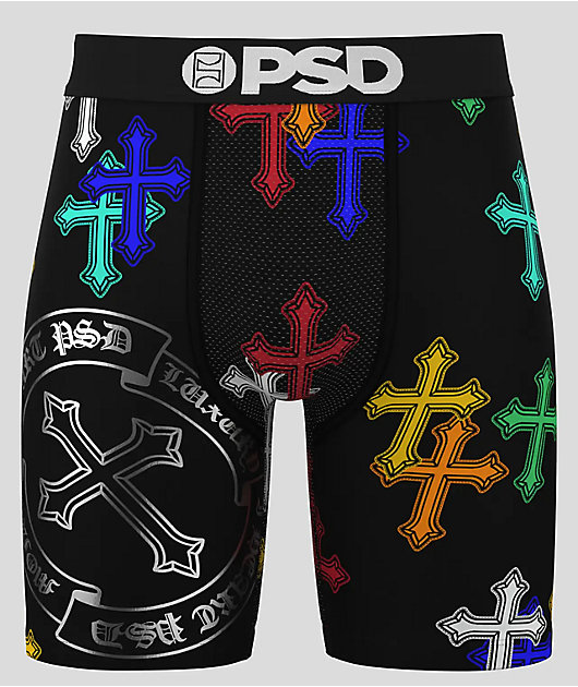 PSD Steel Hearts Black Boxer Briefs | Zumiez