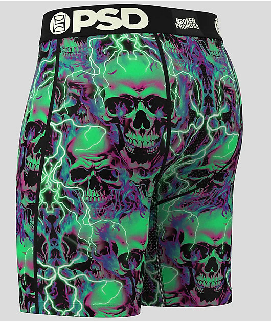 PSD x Broken Promises Skulls Glow Boxer Briefs | Zumiez