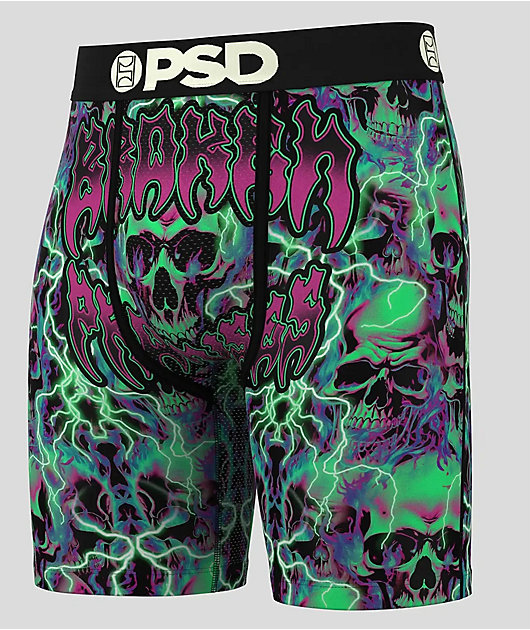 PSD x Broken Promises Skulls Glow Boxer Briefs | Zumiez