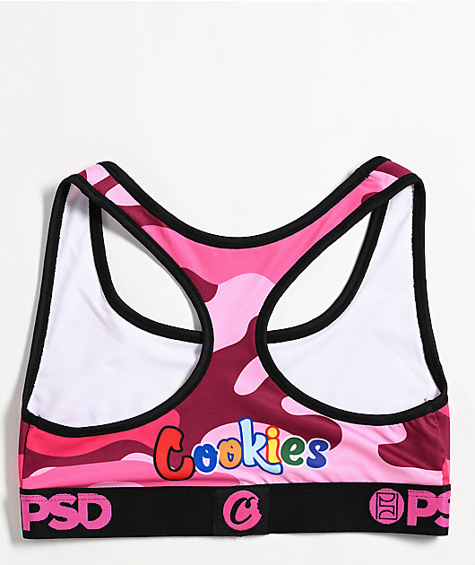 PSD x Cookies Pink Camo Sports Bra | Zumiez