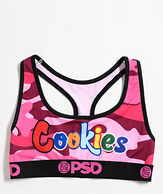 PSD x Cookies Pink Camo Sports Bra | Zumiez