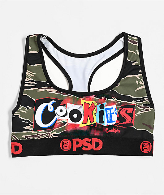 PSD x Cookies Ransom Camo Sports Bra | Zumiez