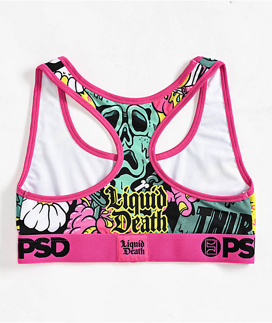 PSD x Liquid Death Death Drip Sports Bra | Zumiez
