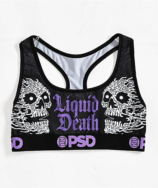 PSD x Liquid Death Skull Sports Bra | Zumiez
