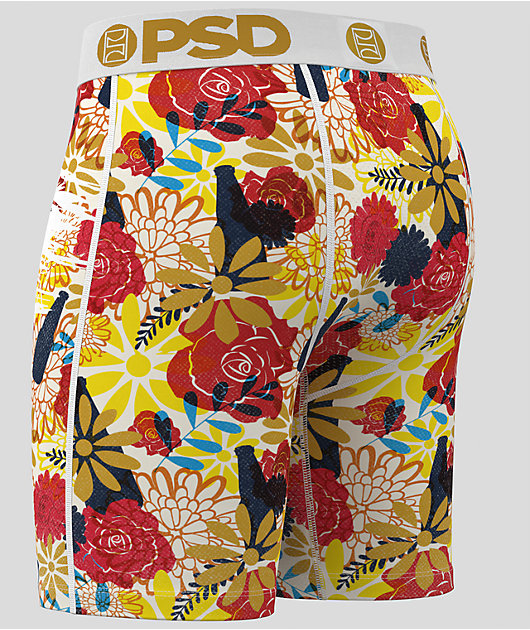 PSD x Modelo Floral White Boxers | Zumiez