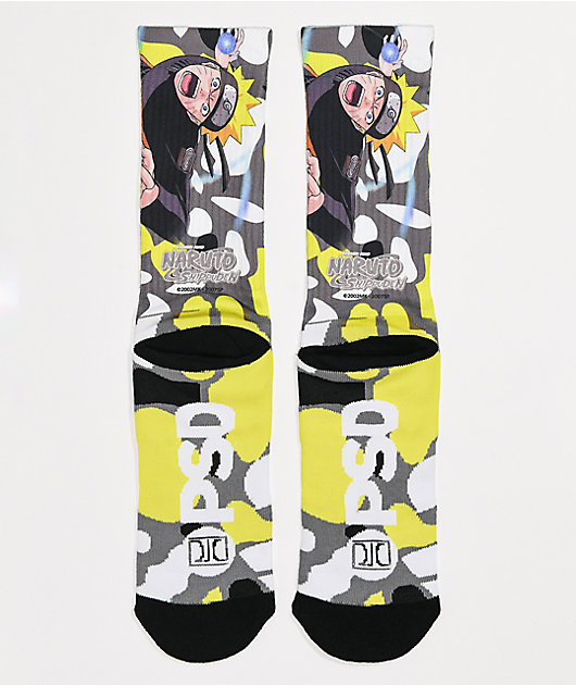 PSD x Naruto Camo Crew Socks | Zumiez